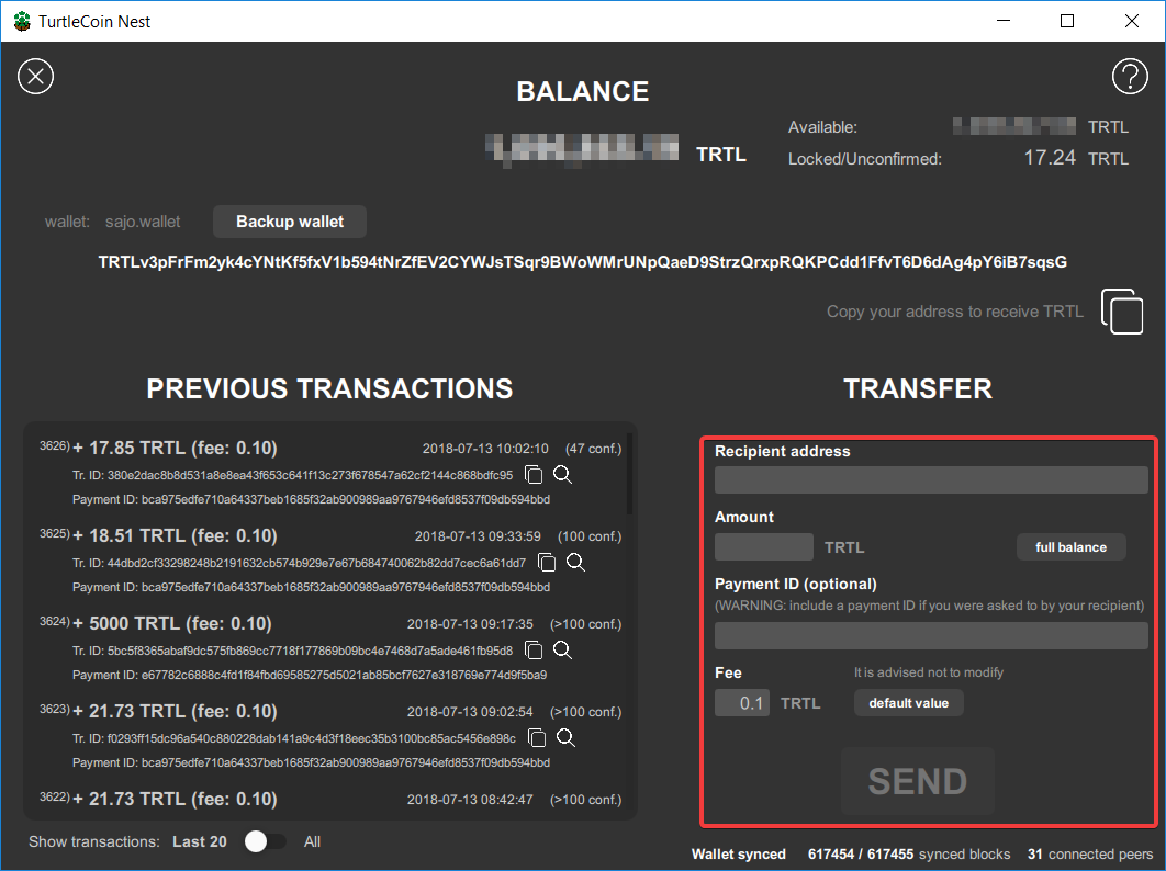 Nest Wallet - DeroGold Wiki
